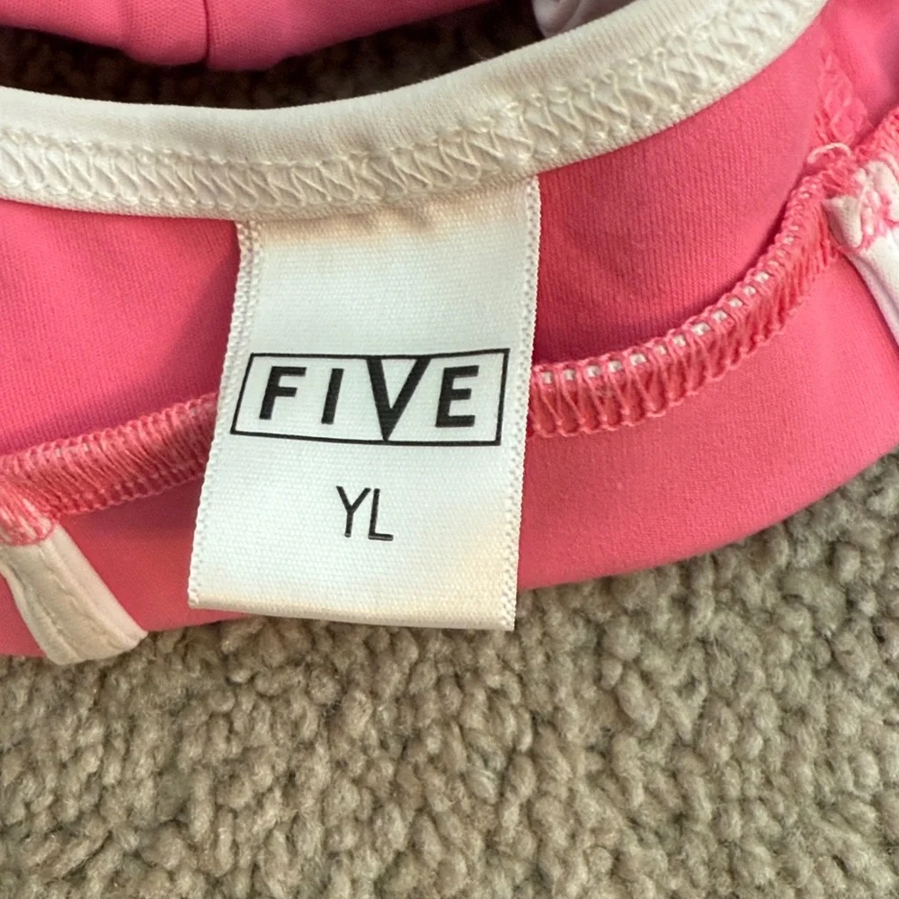 Five Dancewear | Other | Five Dancewear Pink And White Strappy Bralette ...